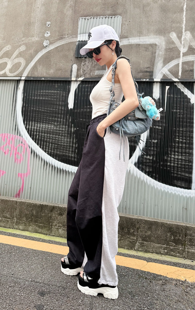 Denim sweat docking pants /2color – MIRROR9