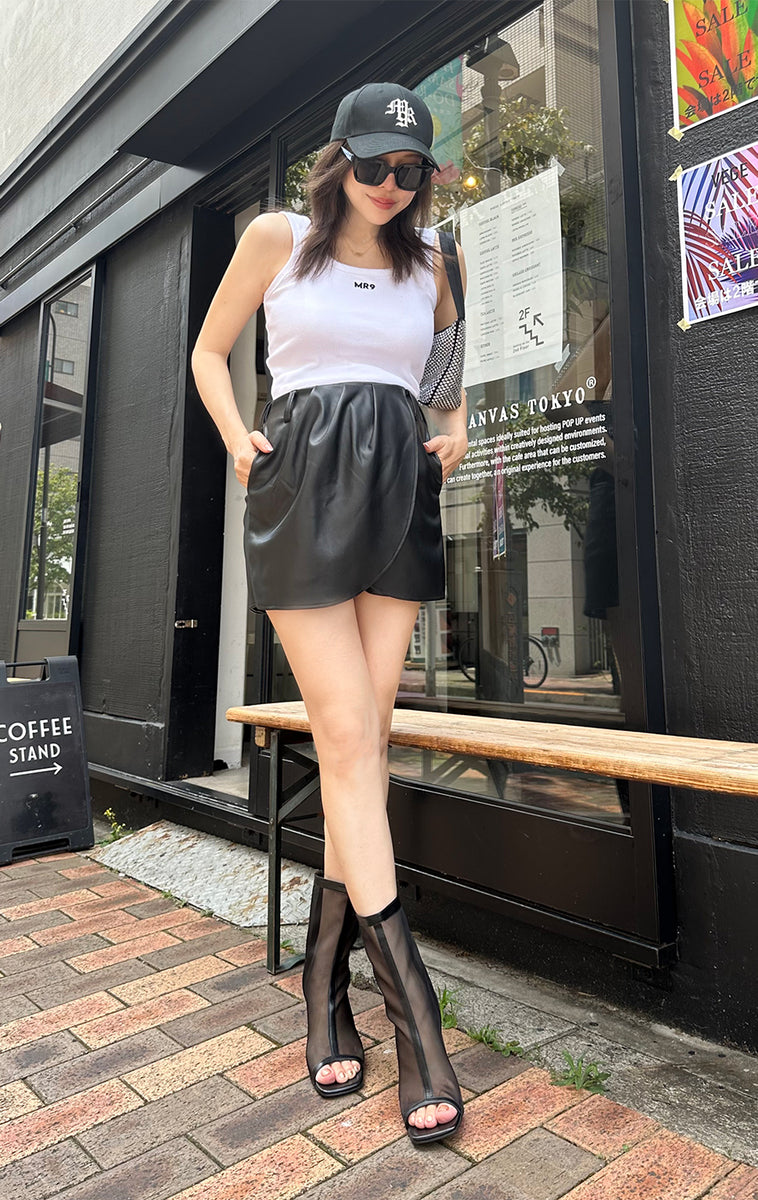 Open toe see-through boots – MIRROR9